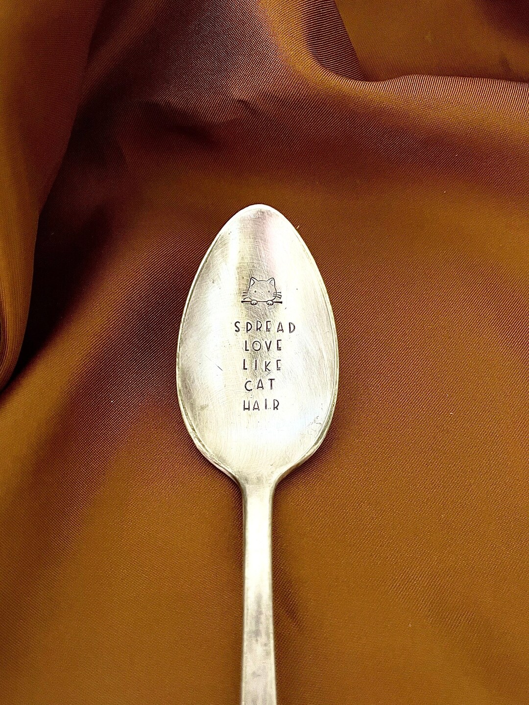 Spread Love Like Cat Hair Coffee Spoon, Gift for Cat Lover, Vintage ...