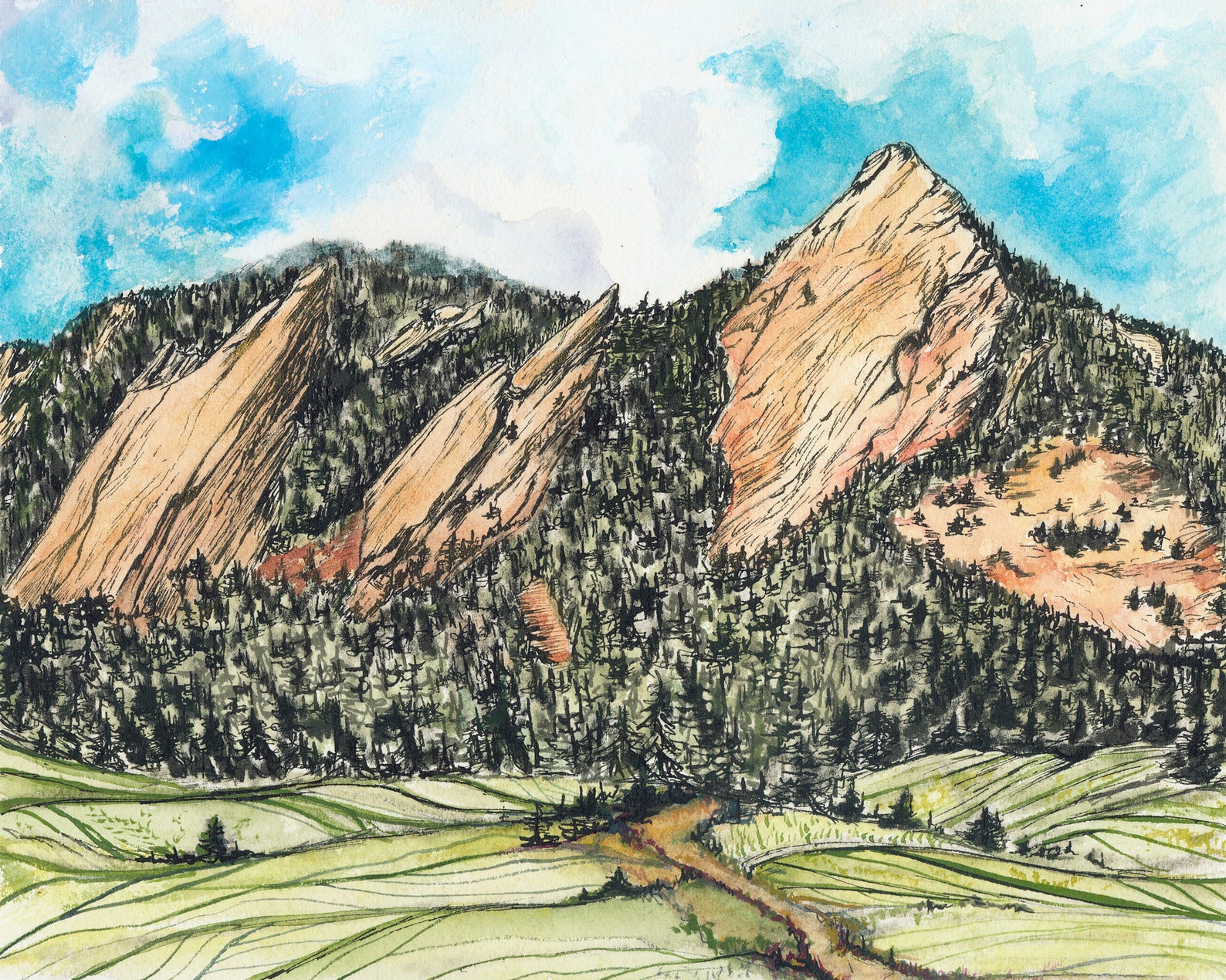 Flatirons 1, 2, and 3 Giclée Fine Art Paper Print by Shante Lomprey ...