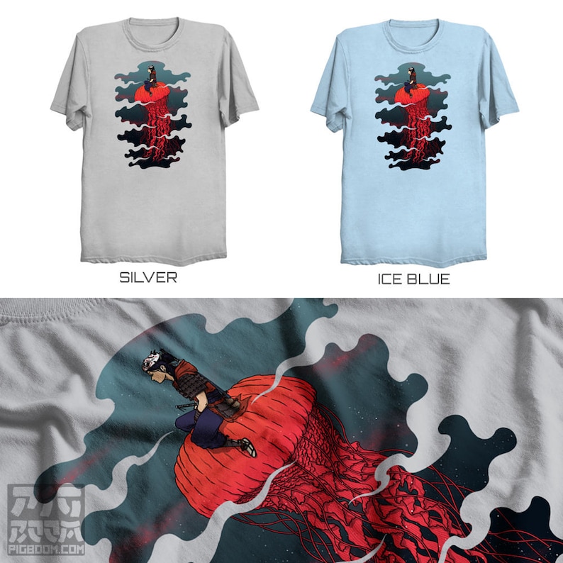 The Wanderer Ronin Samurai Japanese Art Jellyfish Spirit - Etsy