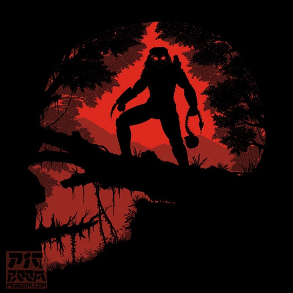 Skull Hunter Sci-fi Horror Skull Predator Silhouette | Etsy