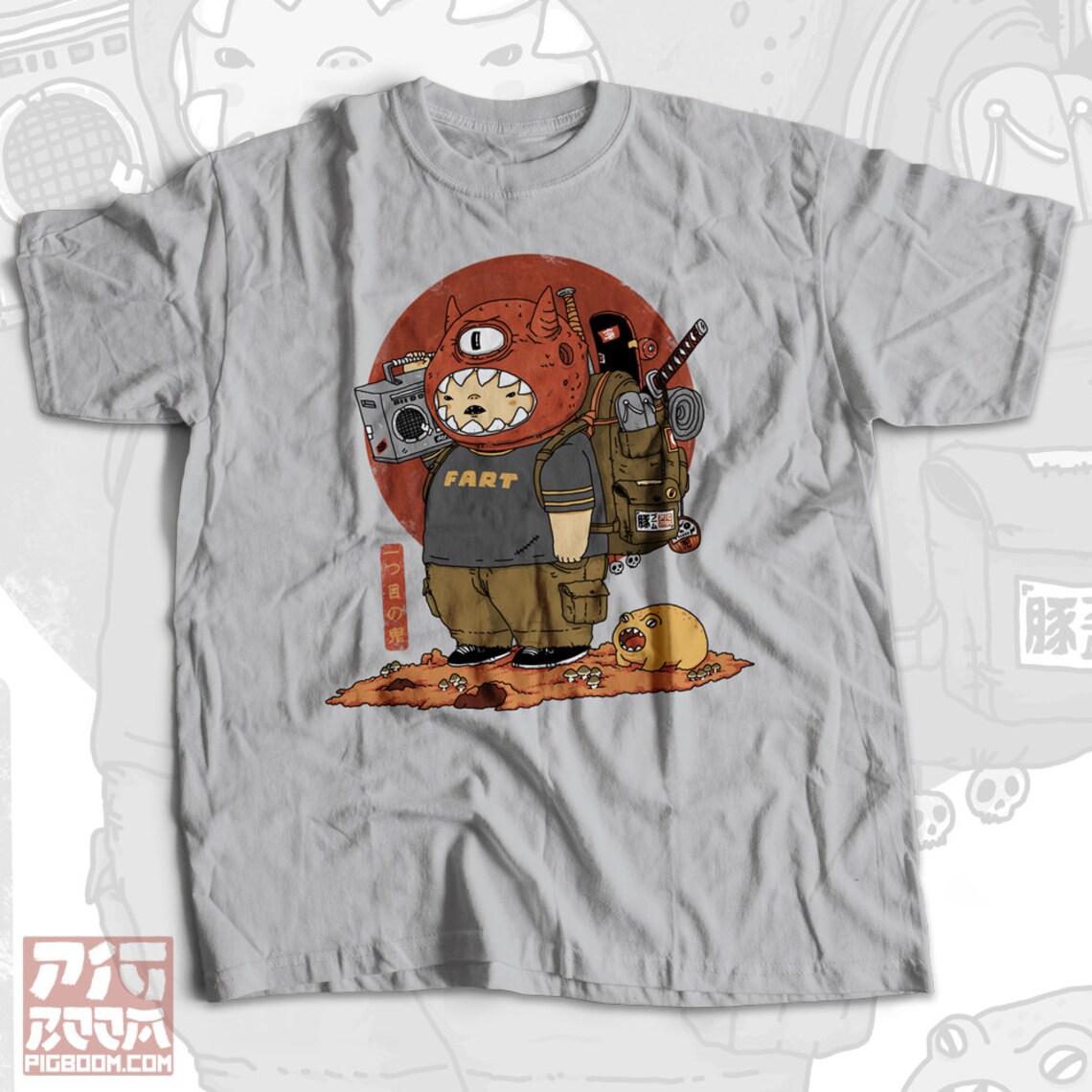 One Eyed Oni - Oni Mask | Daruma | Ronin | Kawaii Pacman Rain Frog ...