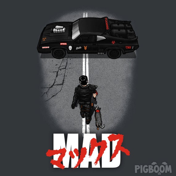Mad Warrior Mad Max Anime Mashup Classic Post Apocalyptic - Etsy