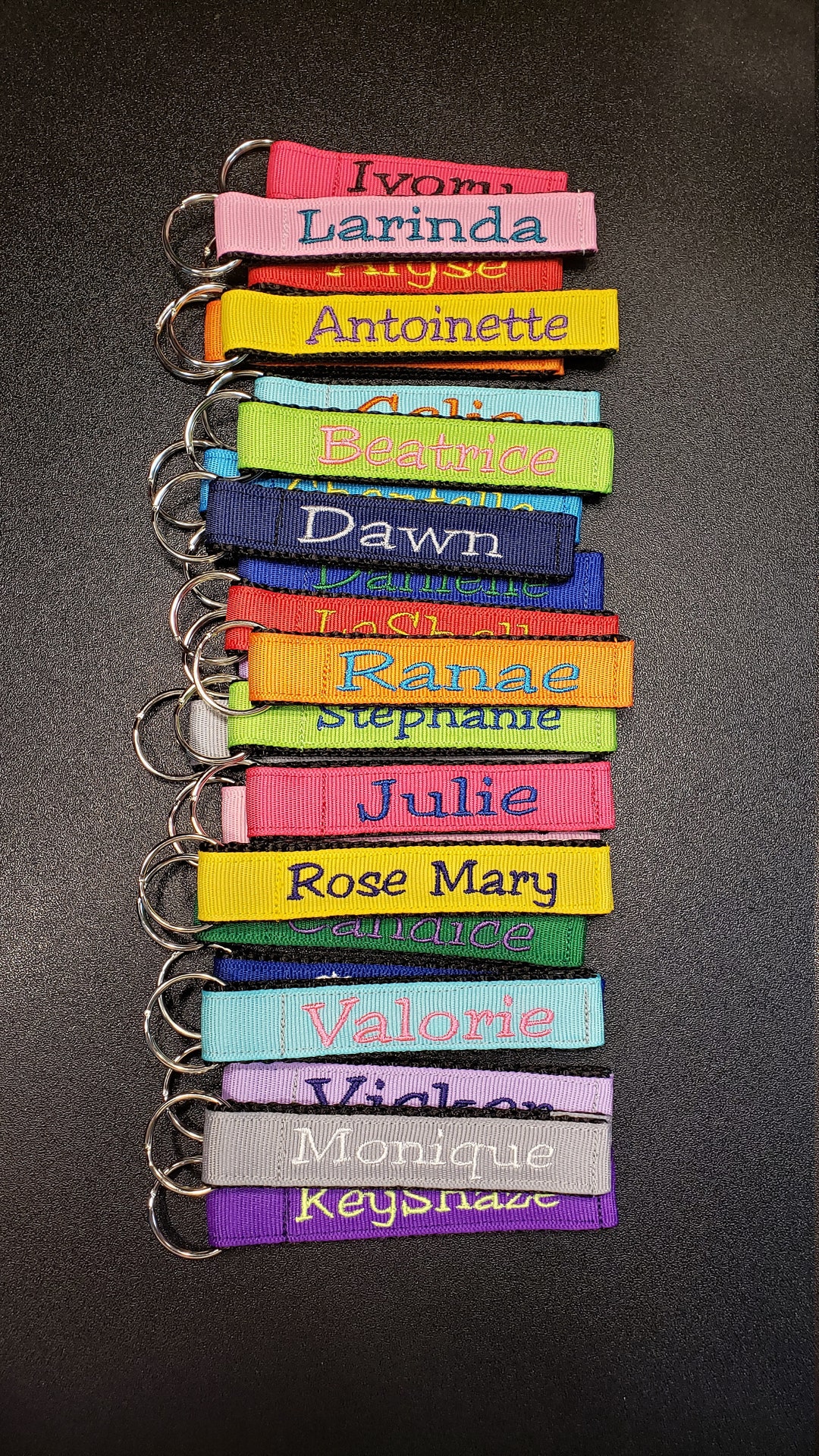 Personalized Keychain: Custom Name Tag for Bookbag, Lunchbox, Keys - Etsy