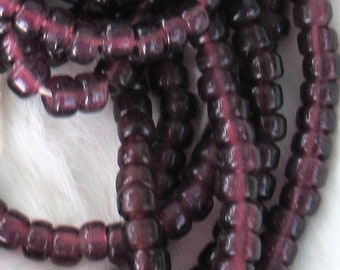 Glass Crow Bead Translucent Red 9 Mm Strand of 100 Beads | Etsy