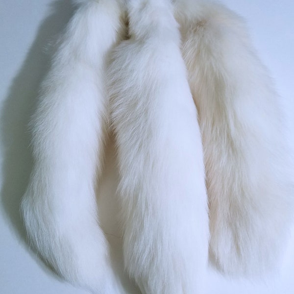 White Fox Tail - Etsy