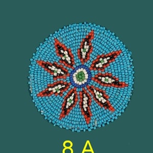 Sunburst 3 Inch Seed Bead Rosette 8A, Beaded Patch, Beaded Rosette Medallion, Native Crafts - Etsy