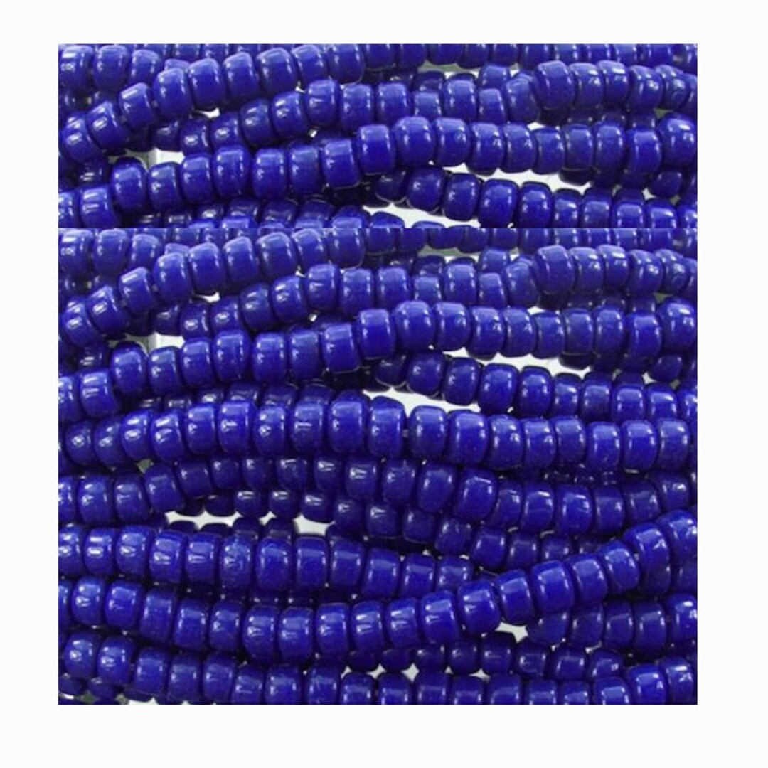 Glass Crow Beads, Dark Royal Blue Beads, 9 Mm, Strand of 100, Roller ...