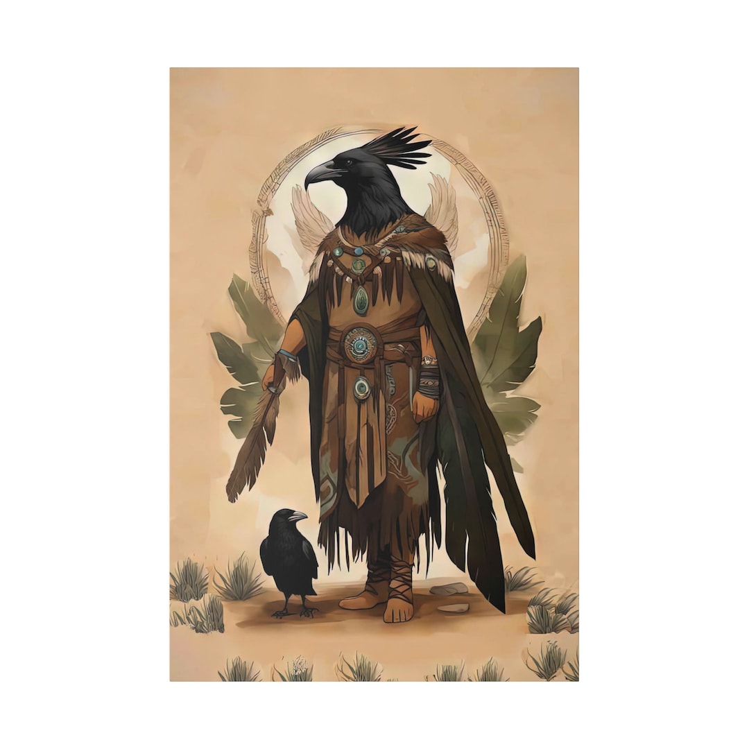 Raven Shape Shifter, Native American Artwork, 6 Sizes - Etsy