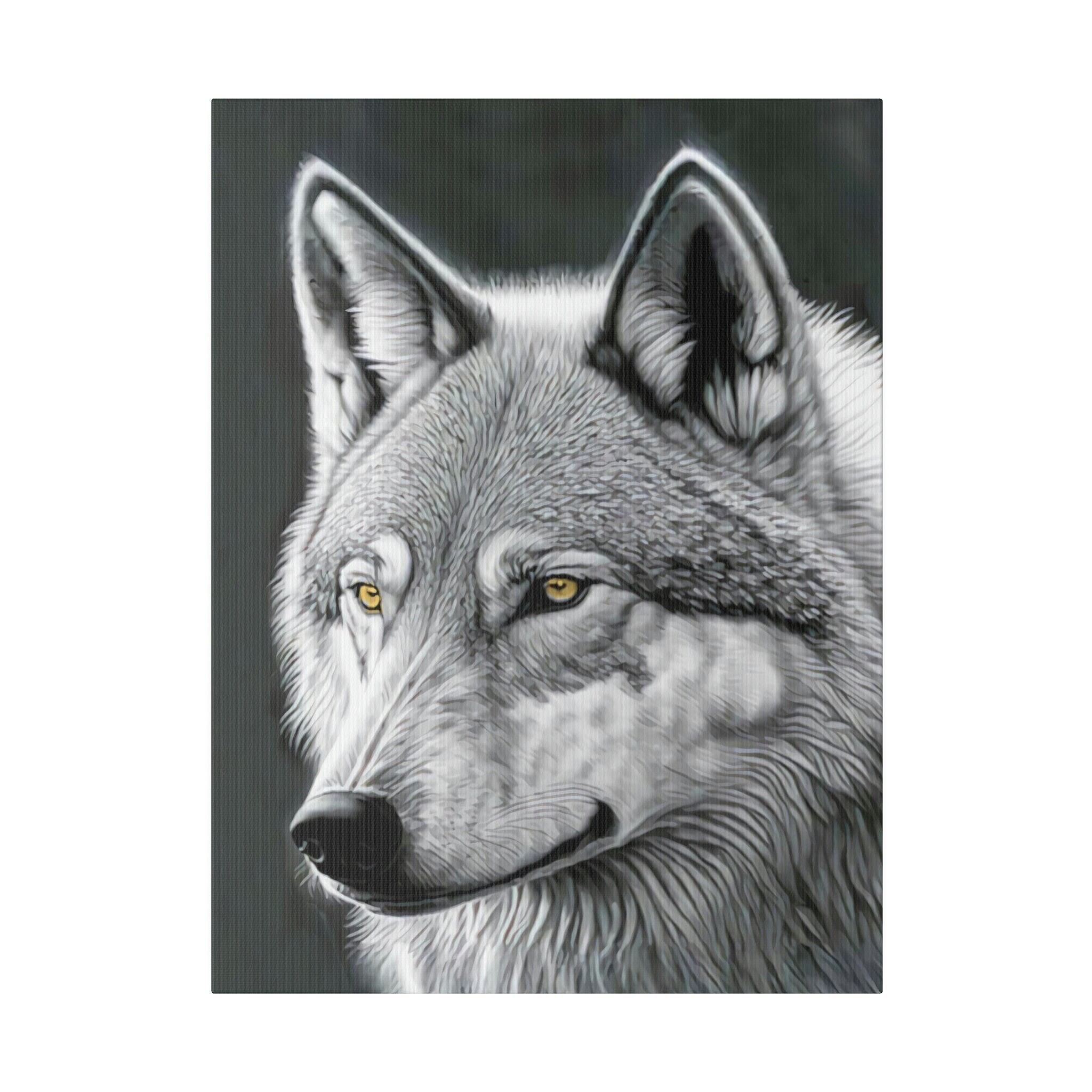 Grey Wolf Face Drawing