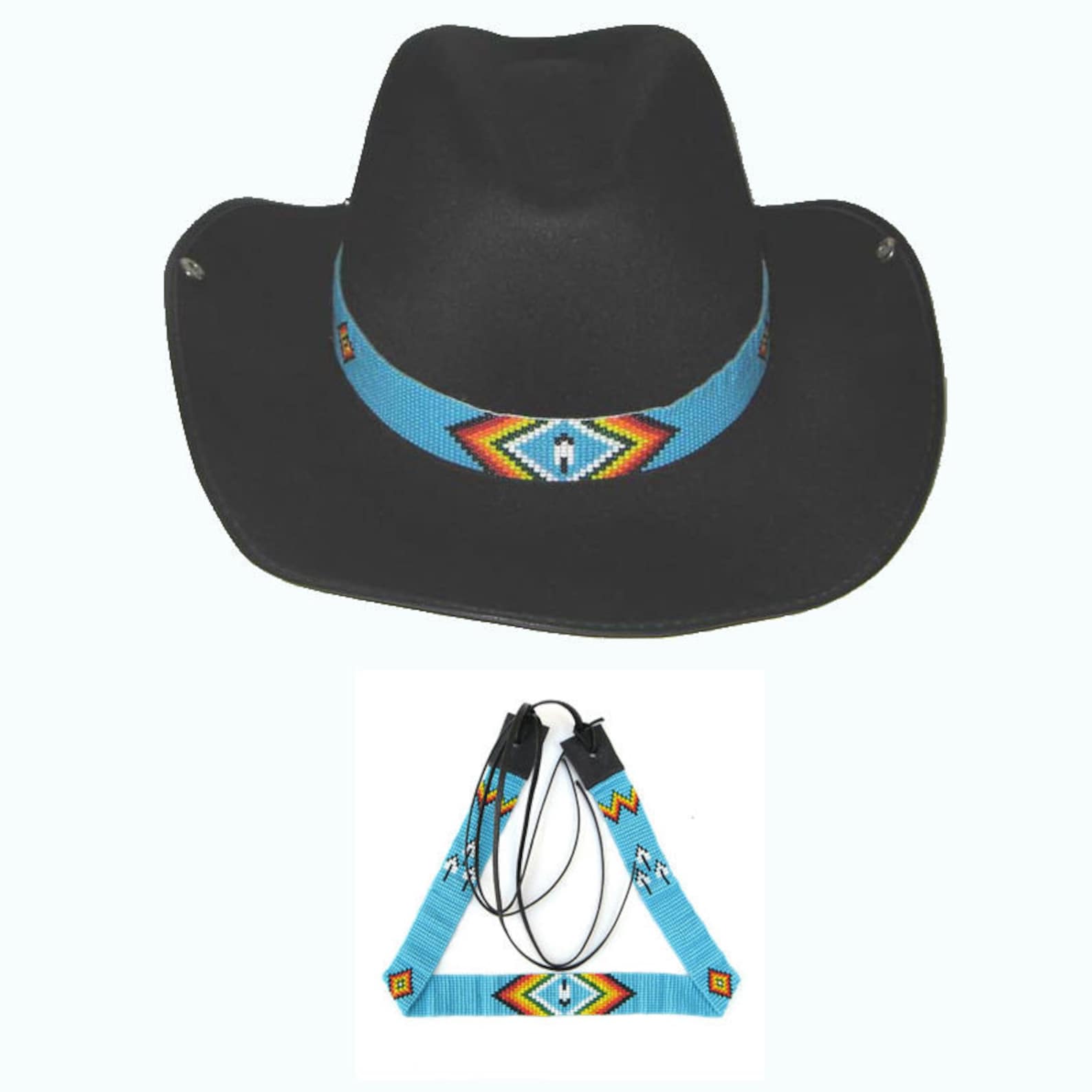 Beaded Hat Band Native American Beaded Belt Beaded Headband - Etsy