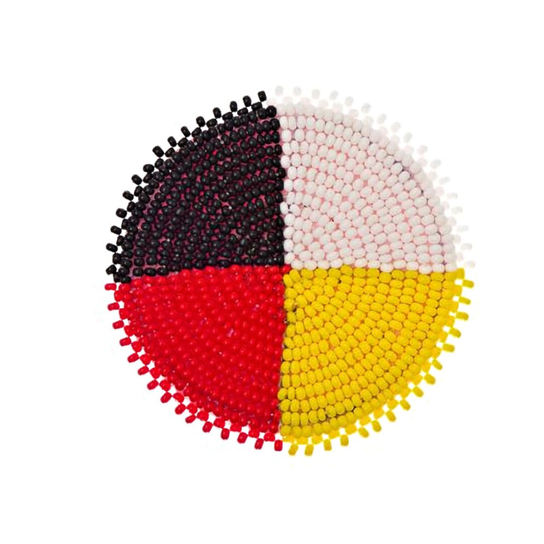 3 Inch Seed Bead Rosette 4 Directions Beaded Patch Beaded - Etsy