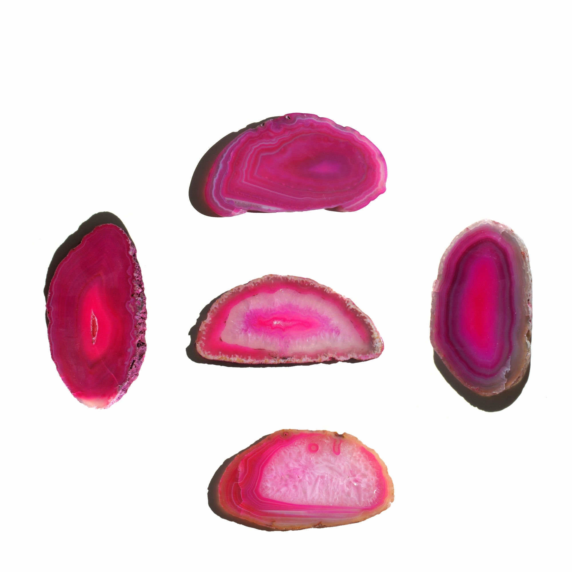 Jewelry Making & Beading Gemstones Materials Pink Brazilian geode slice ...