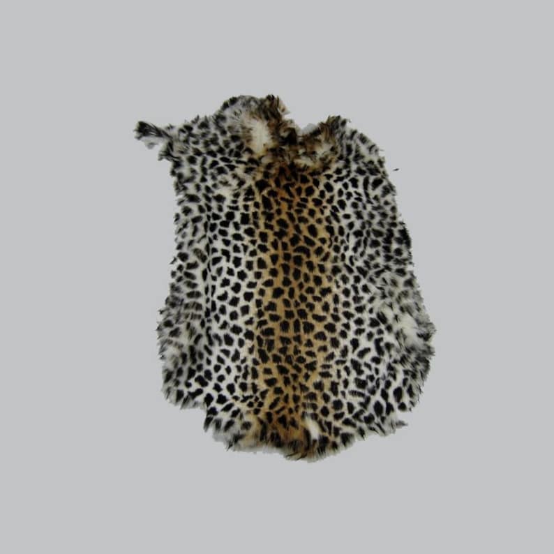 Cheetah Printed Rabbit Fur Pelt Genuine Rabbit Fur Ethically | Etsy