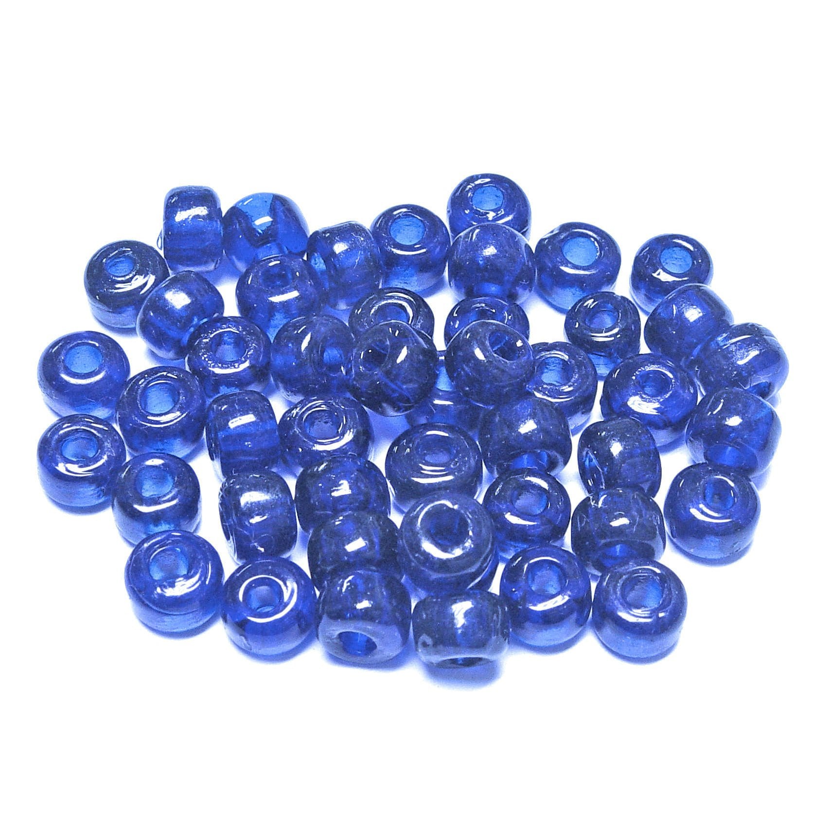 Glass Crow Beads Dark Blue Translucent Crow Beads 9 Mm - Etsy