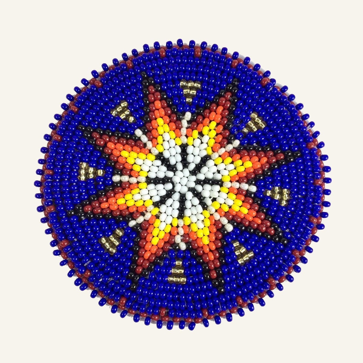 Embellishments Sewing & Fiber 1.5 inch Seed Bead Rosette Tribal Native ...