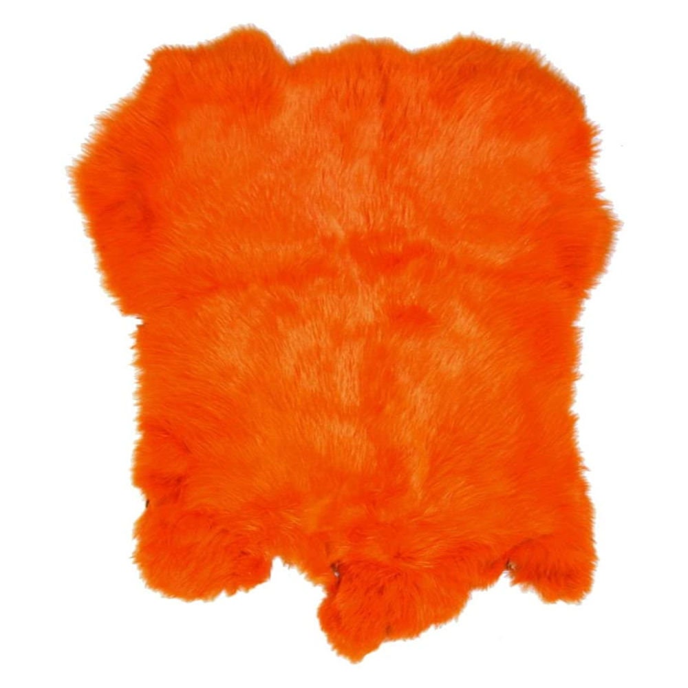 Orange Rabbit Fur Pelt Dyed Rabbit Fur Genuine Rabbit Fur - Etsy