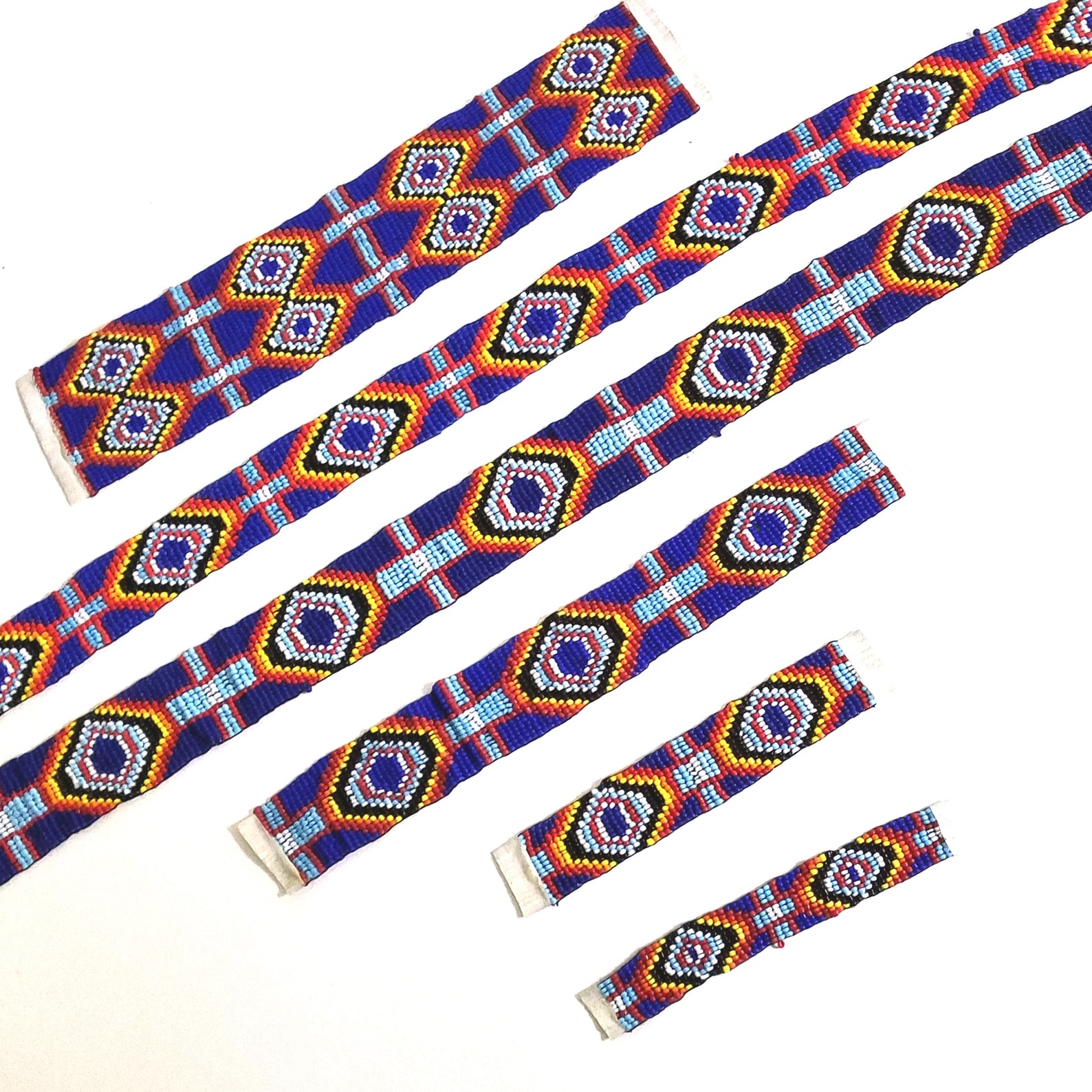 Beaded Sew or Glue Seed Bead Strip 2 Beading Applique for - Etsy