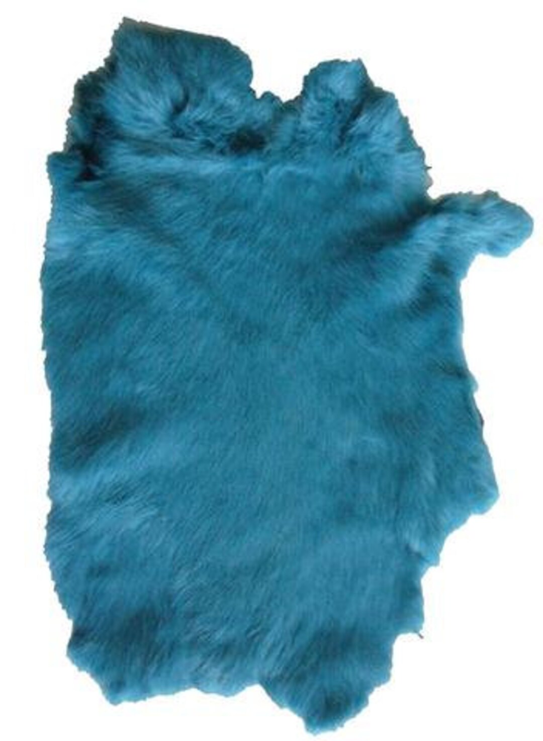 Turqouise Rabbit Fur Pelt, Dyed Rabbit Fur, Genuine Rabbit Fur ...