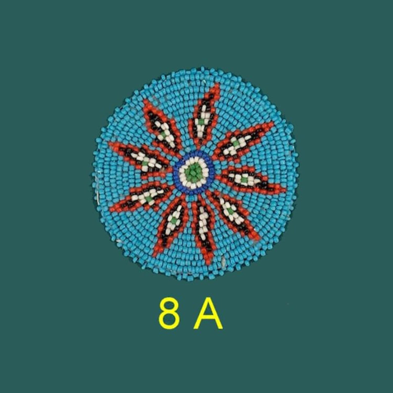 Sunburst 3 Inch Seed Bead Rosette 8A Beaded Patch Beaded | Etsy