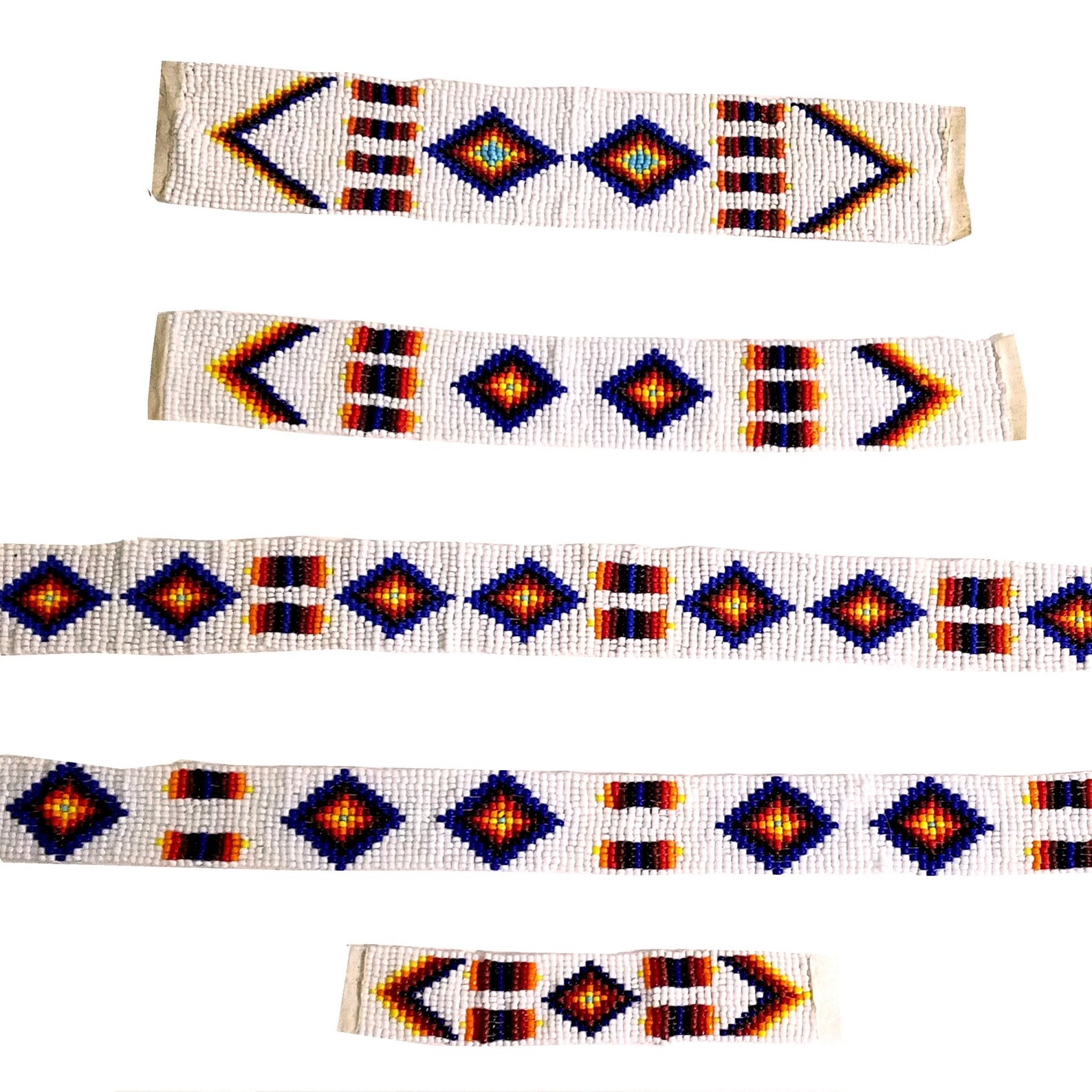 Beaded Sew or Glue Seed Bead Strip 4 Beading Applique for | Etsy