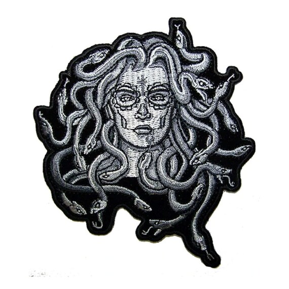 4 Medusa Embroidered Patch Iron on or Sew on Mythology - Etsy