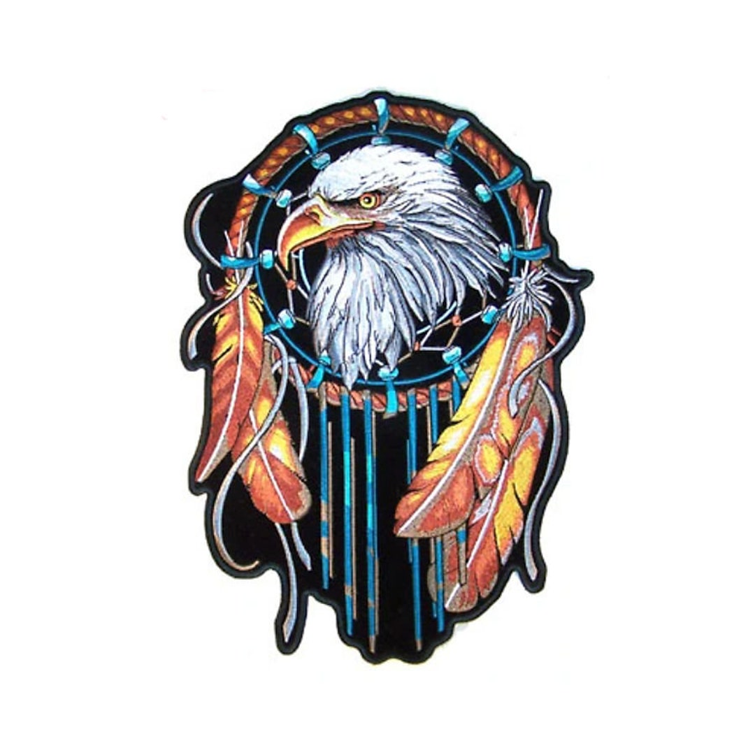 Eagle Dreamcatcher Shield Embroidered Patch, Native American Iron on ...