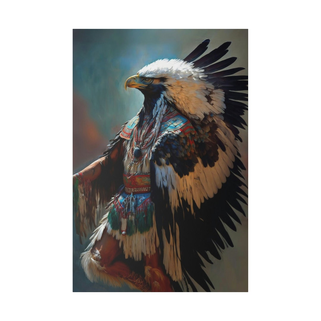 Matte Canvas Print, Eagle Dancer Native American Artwork, American ...
