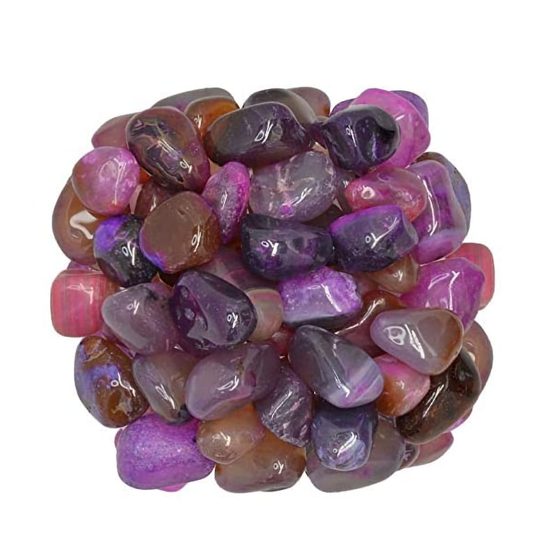 Amethyst Purple Agate Tumbled Stones Healing Stones Rocks - Etsy