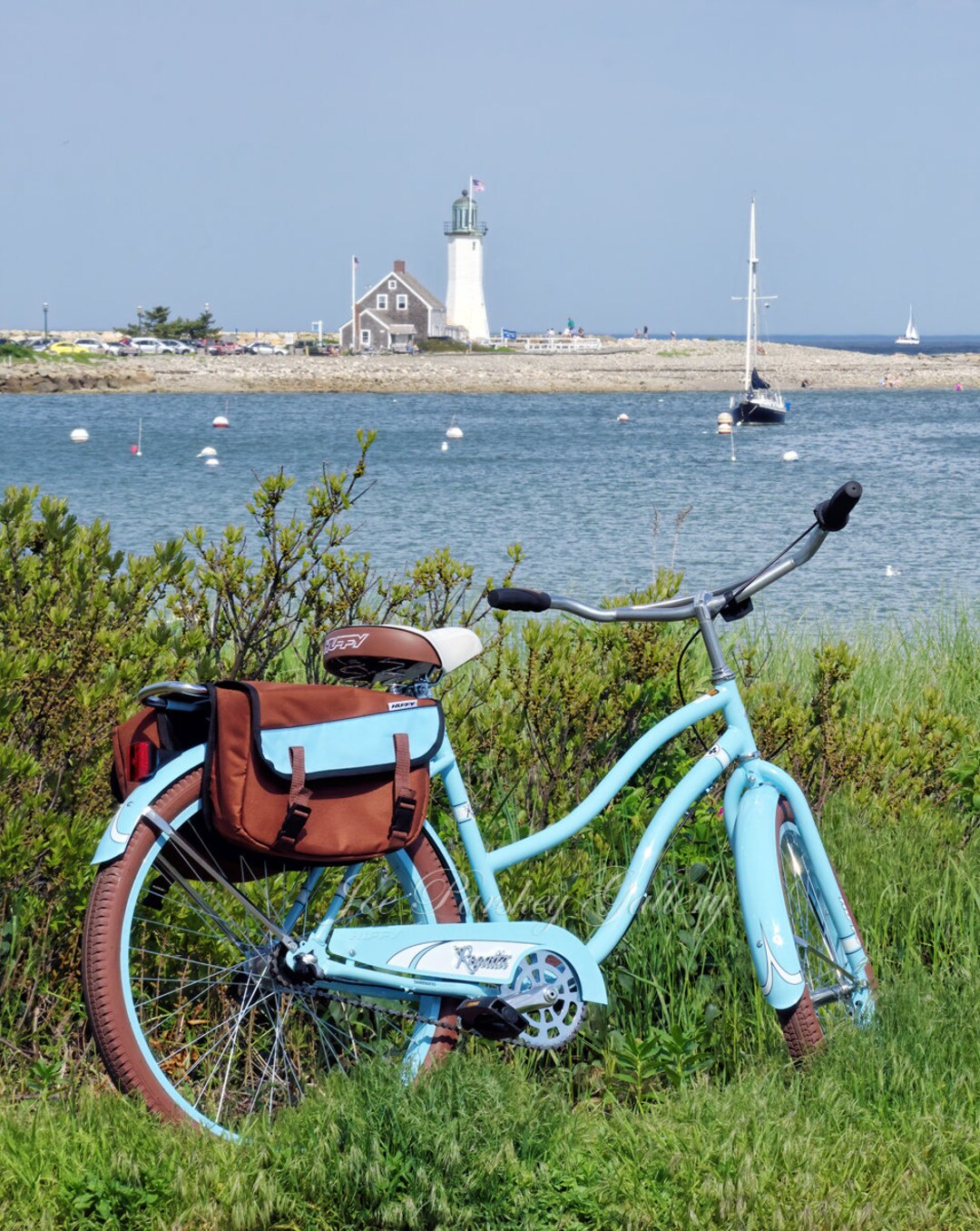 Beach Bike, Scituate Light, Scituate, MA, Beach Decor, Coastal, South ...