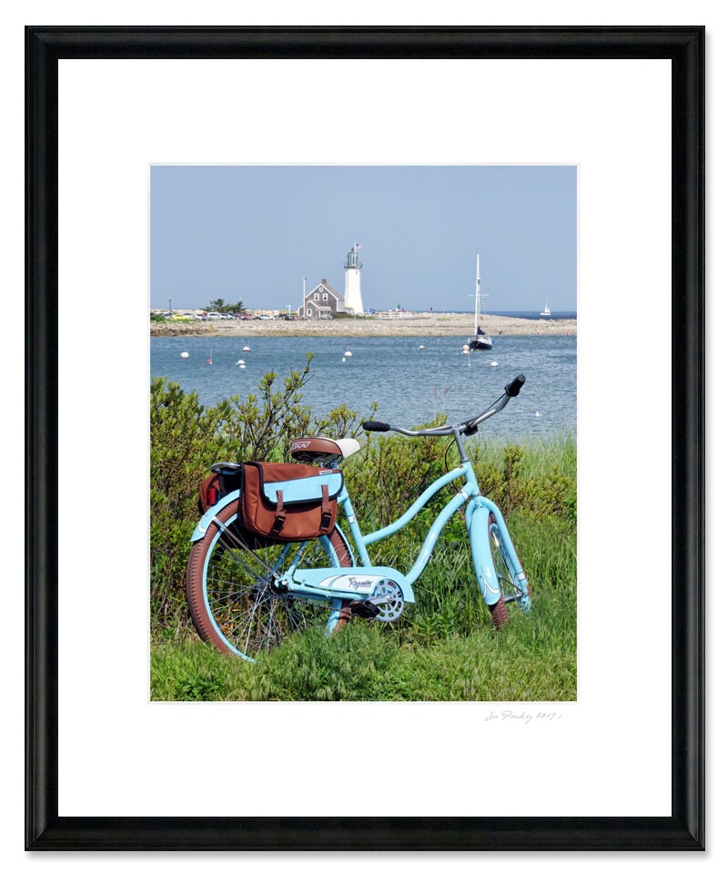 Beach Bike, Scituate Light, Scituate, MA, Beach Decor, Coastal, South ...