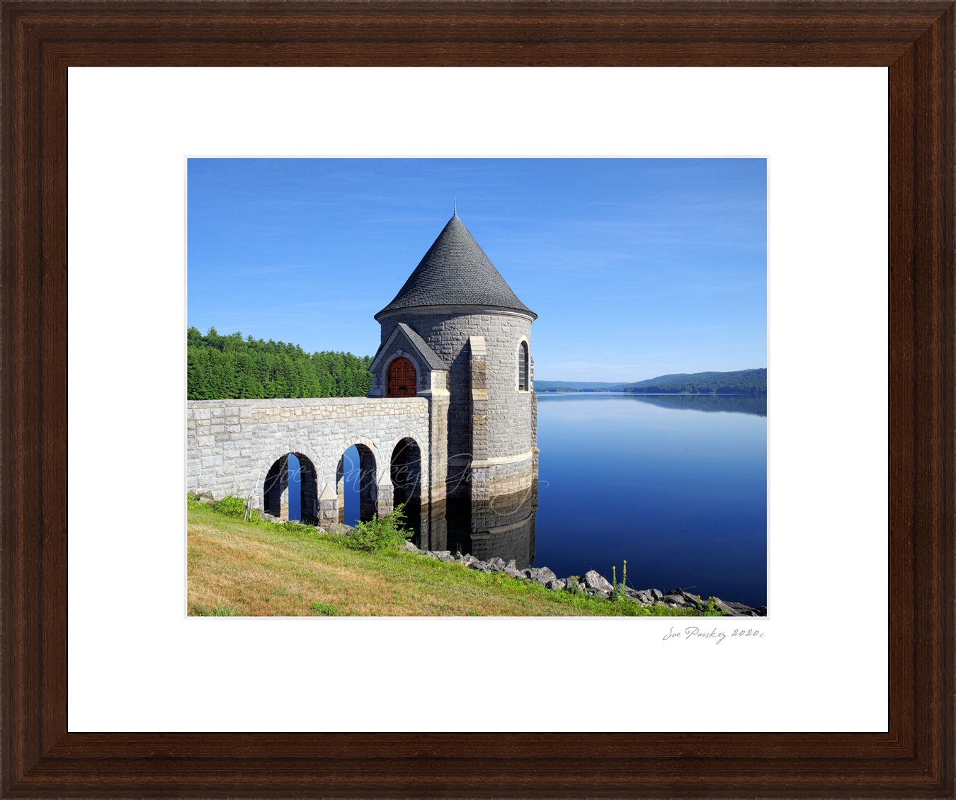 Calm Morning at Saville Dam, Barkhamsted Reservoir, Connecticut, Old ...