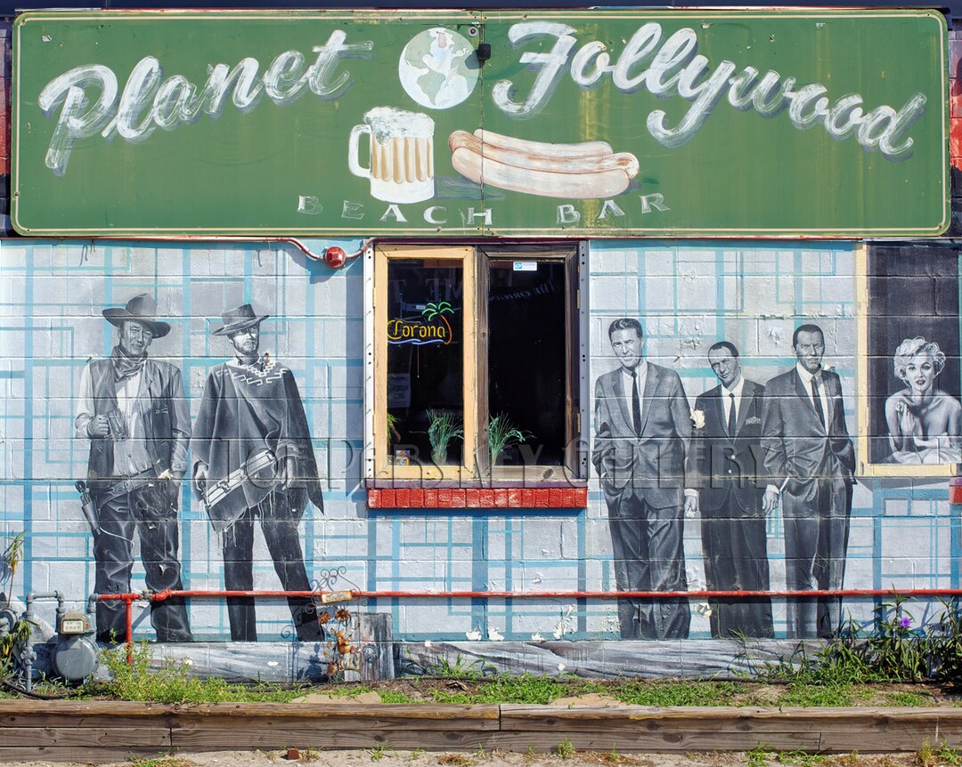 Planet Follywood Beach Bar Sign, Folly Beach, James Island, SC, Art ...