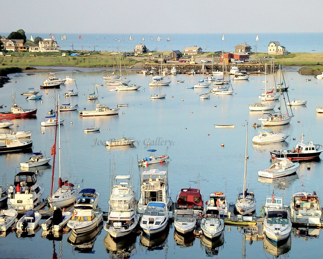 Scituate Harbor Art Print, Coastal Massachusetts Scene, Signed Archival ...