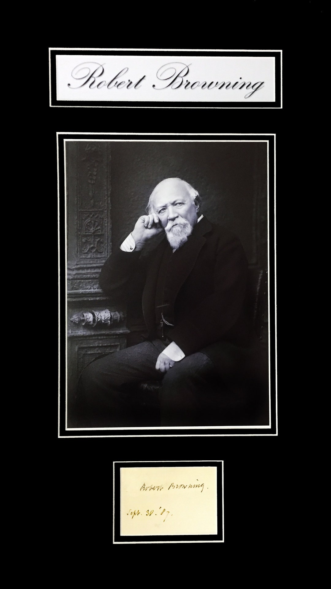 Robert Browning Original Autograph Circa 1887 - Etsy