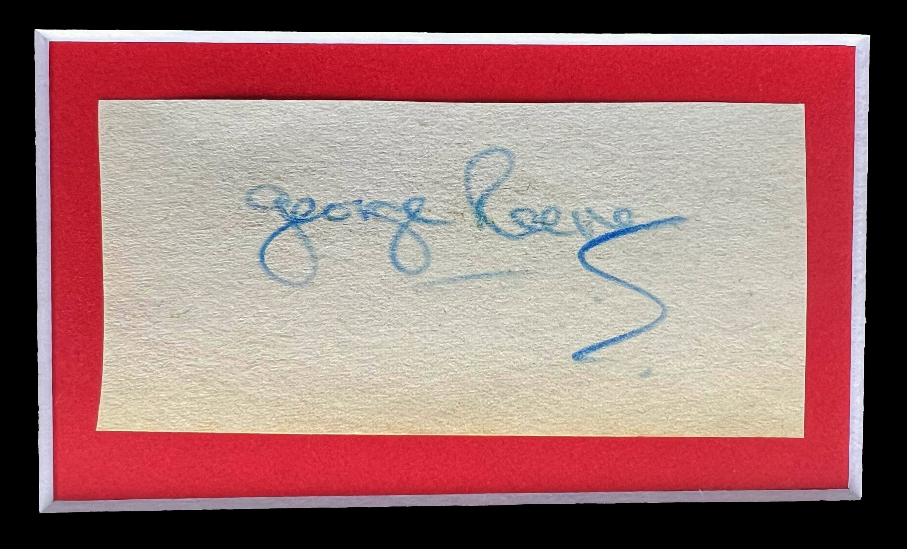 George Reeves Autograph Book Page Cut Museum Framed Ready to Proudly ...