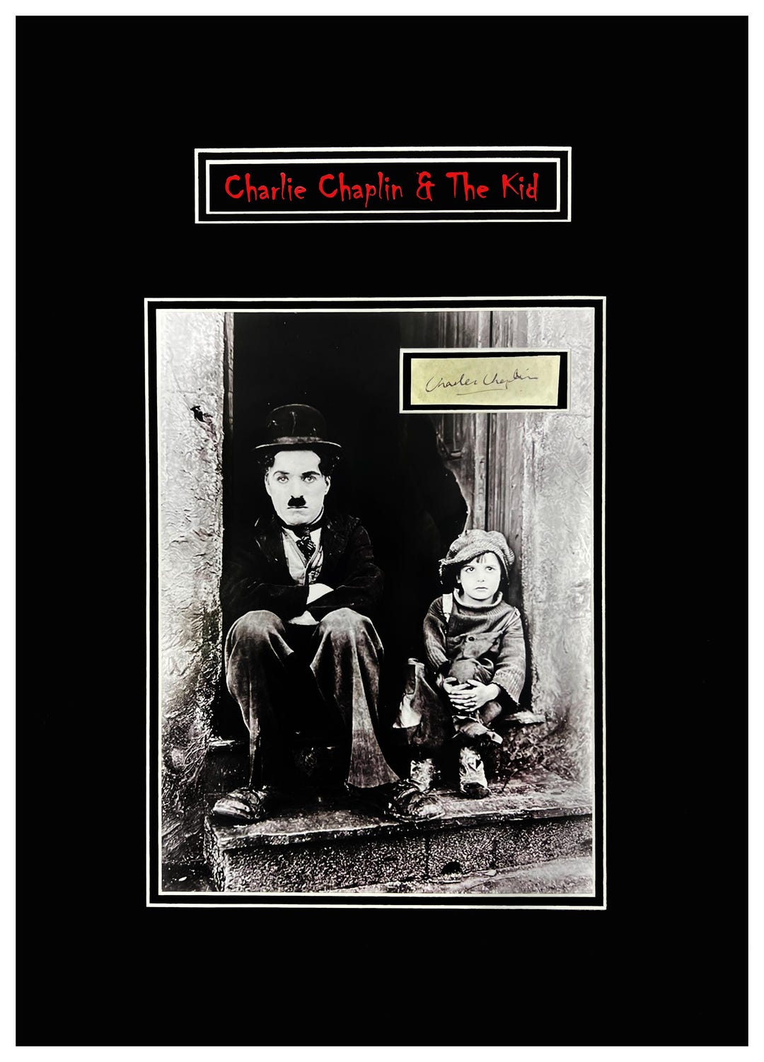 Charlie Chaplin Autograph Book Cut Museum Framed Ready to Display - Etsy
