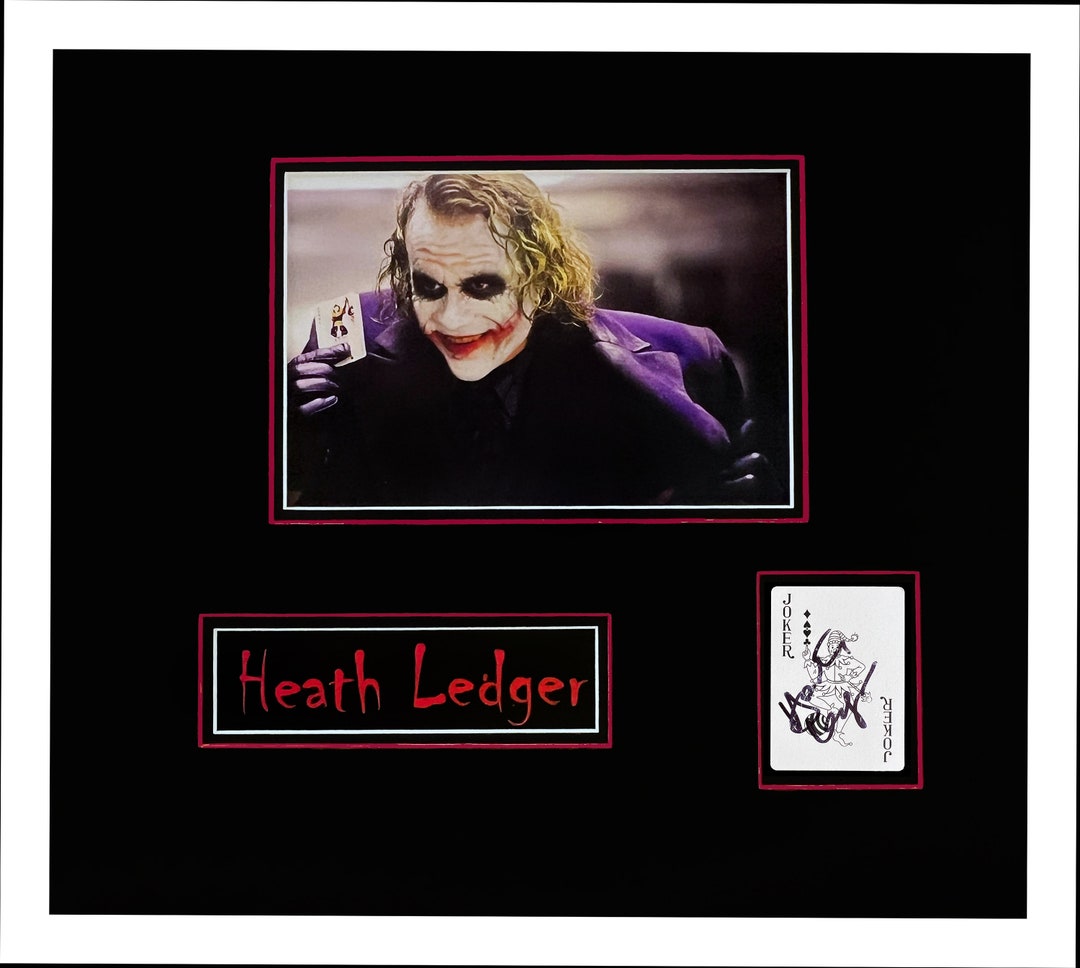 Heath Ledger Autograph Joker Card Museum Framed Ready to Display - Etsy