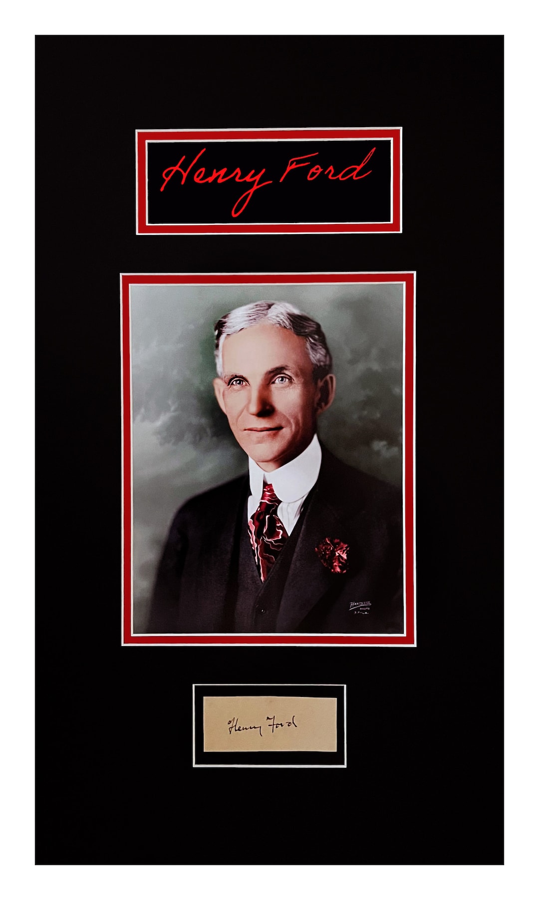 Henry Ford Document Cut Signature Museum Framed Ready to - Etsy