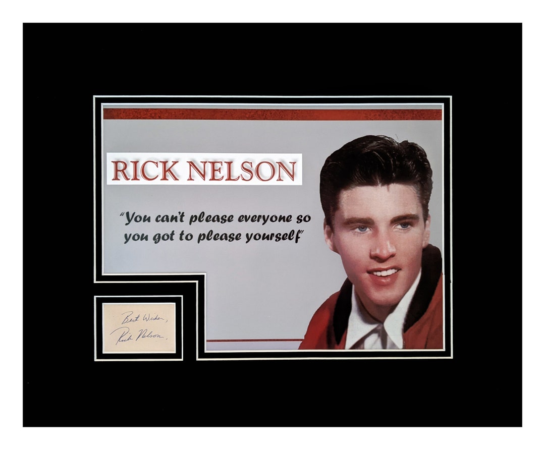 Rick Nelson Autograph Museum Standard Frame Ready to Hang - Etsy