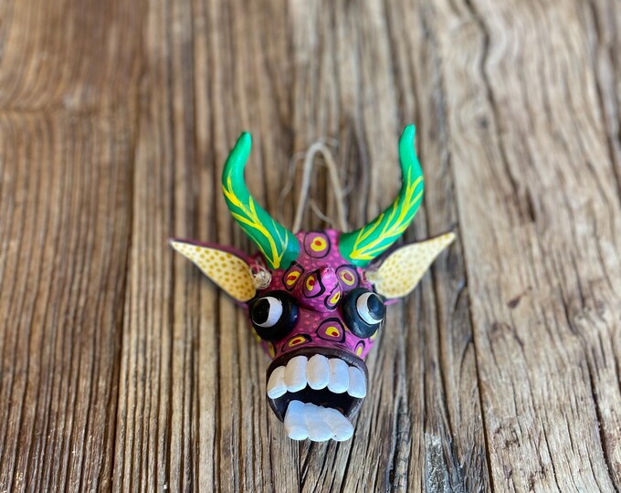 Mexican Alebrije Clay Mask Hand Crafted, One of a Kind. Deer Dragon ...