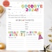 2025 New Years Resolution Printable | Goodbye 2024 Hello 2025 Kid ...