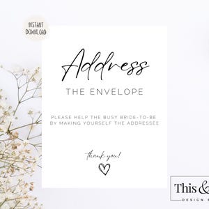 Address the Envelope Printable Sign | Write Your Address on Envelope ...