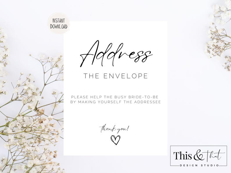 Address the Envelope Printable Sign | Write Your Address on Envelope ...