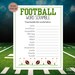 Football Word Scramble Printable Game | Printable Football Game Sports ...