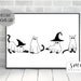 Halloween Cat Witch Ghost Art, Halloween Wall Art, Halloween Poster ...