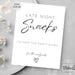 Wedding Late Night Snack Printable Sign | Late Night Food Delivery ...