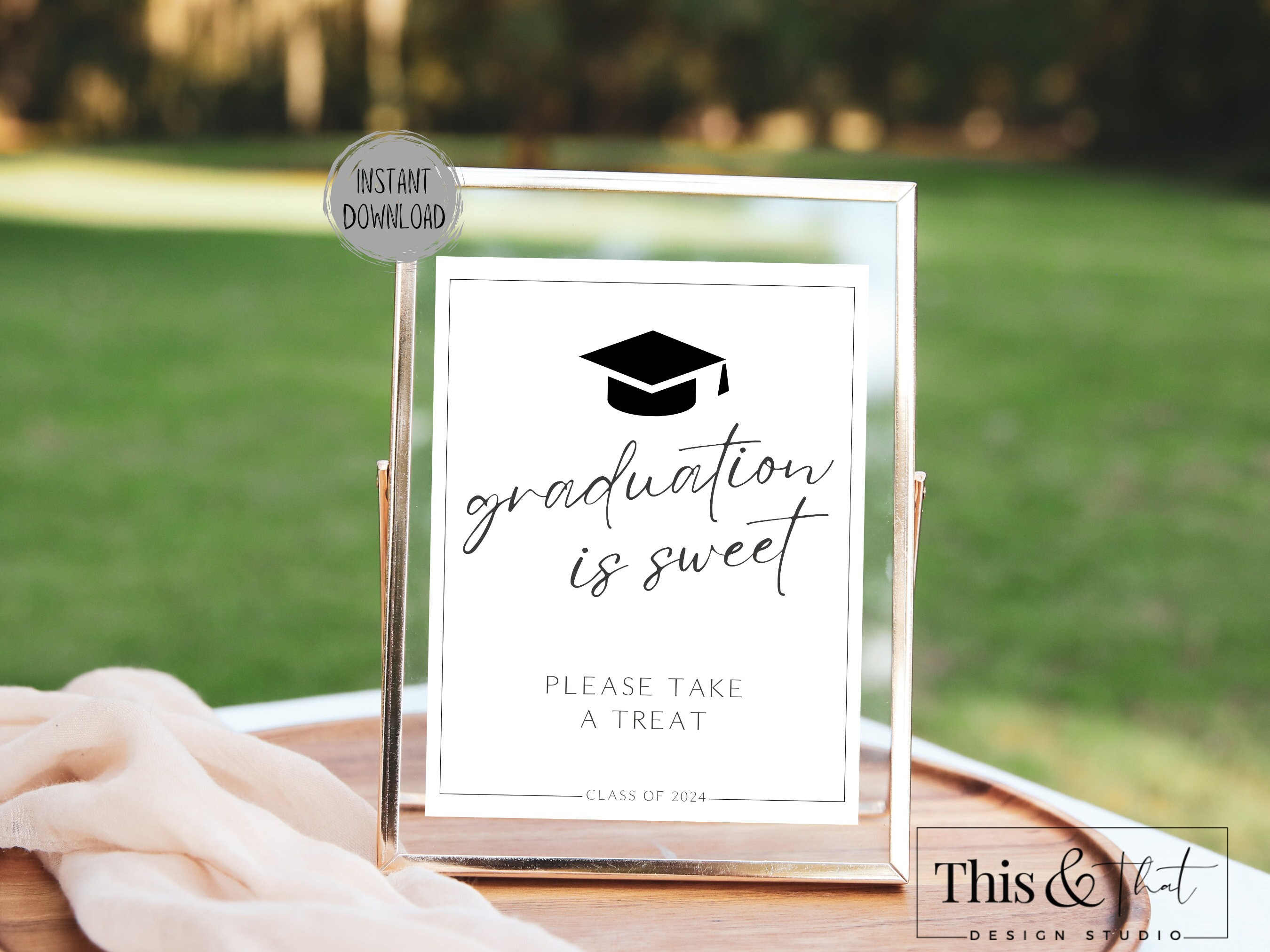 Graduation Sign Printable Sign | Printable Grad Party Graduation is ...