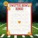 Taylor Swift Swifty Super Bowl Bingo Game Taylor's Version Football ...
