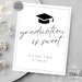 Graduation Sign Printable Sign | Printable Grad Party Graduation is ...