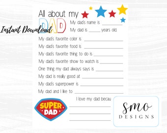 Father's Day Printable Paper Ties Dad Booklet - Etsy